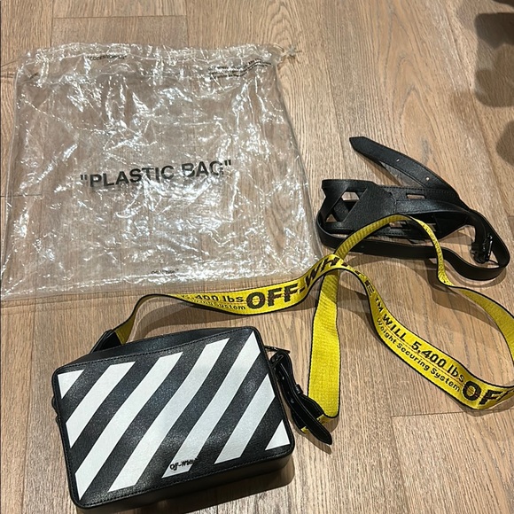 Off-White | Bags | Offwhite Black And White Diagonal Stripe Mens Bag ...